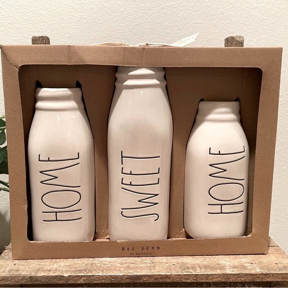 Rae Dunn | Accents | Nwt Rae Dunn Home Sweet Home Bud Vase Set Of 3 ...